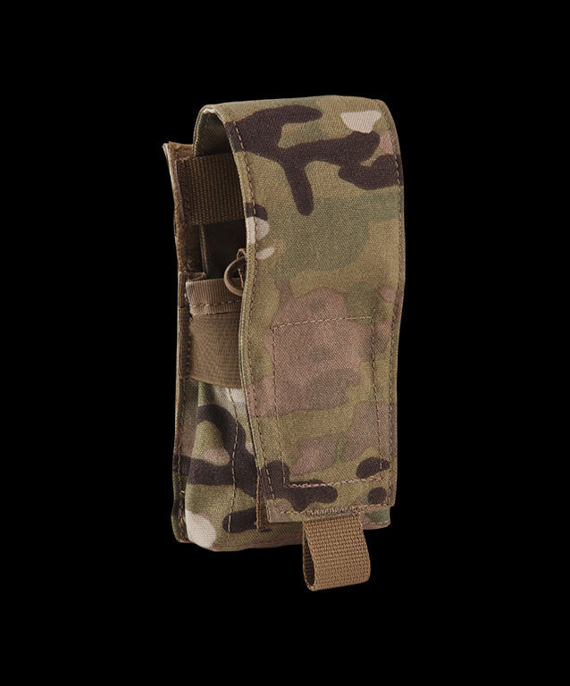 Single Rifle Mag Pouch Tuck Strap (Hook/Loop Flap) — Black Box Safety