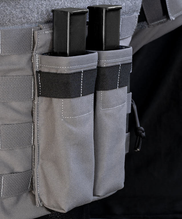 MRS Double Sub Gun 9mm Mag Pouch (no flap) — Black Box Safety