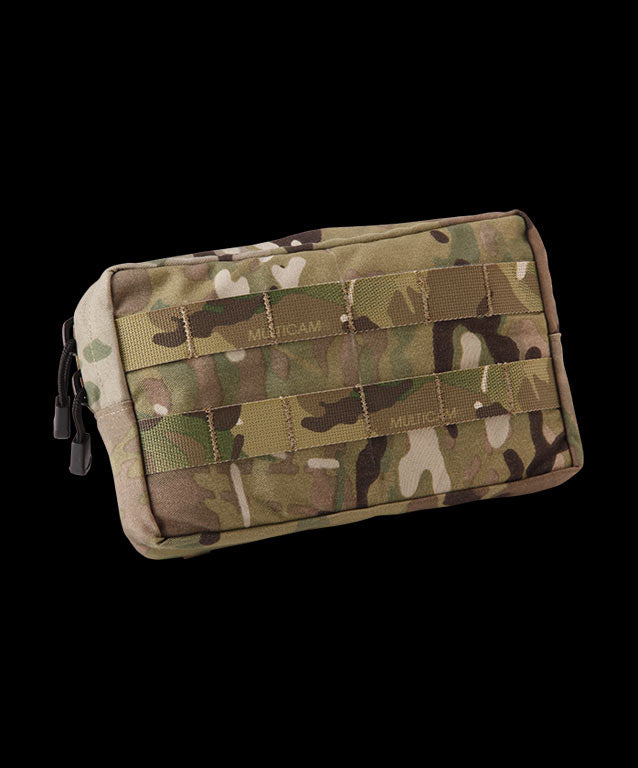 Zipper Horizontal Utiltiy Pouch Tuck Strap W/ Molle — Black Box Safety